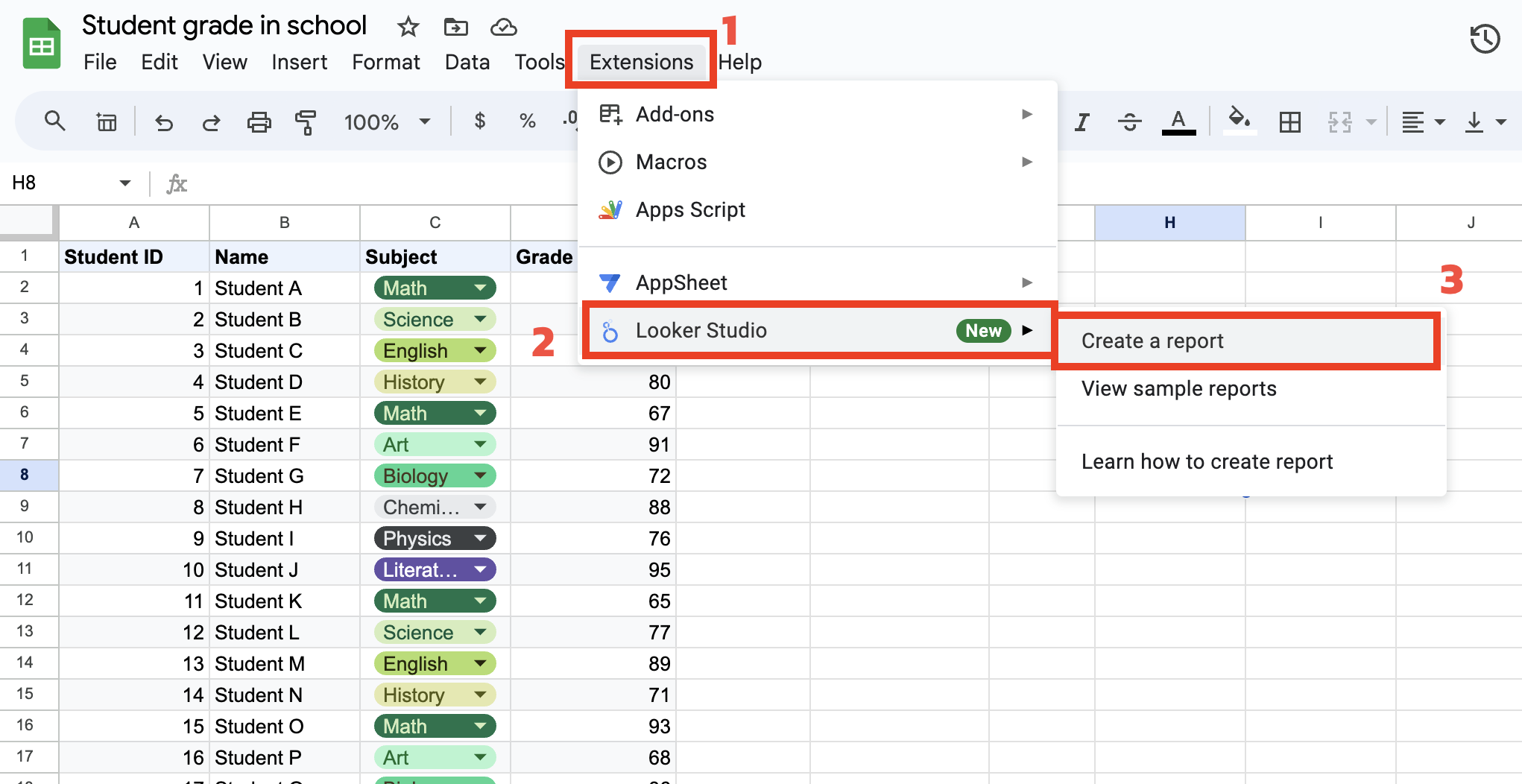 สร้างรายงานแดชบอร์ด Looker Studio ใน Google Sheets - Data Echooo ...
